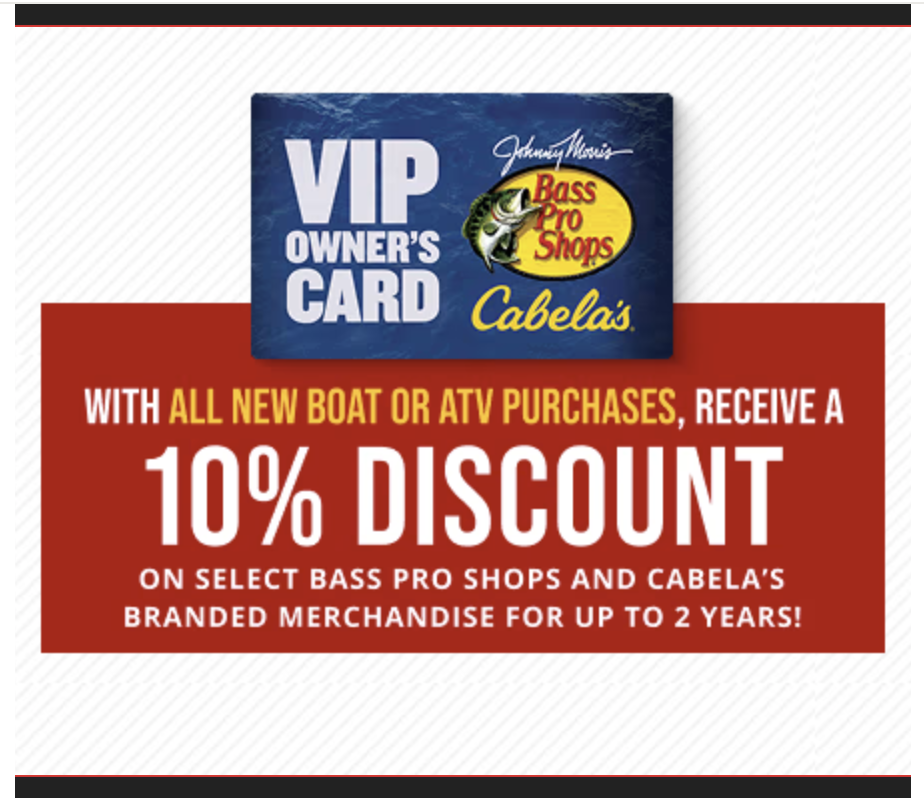VIP Boat & ATV Owner Discount | Bass Pro Boating Centers